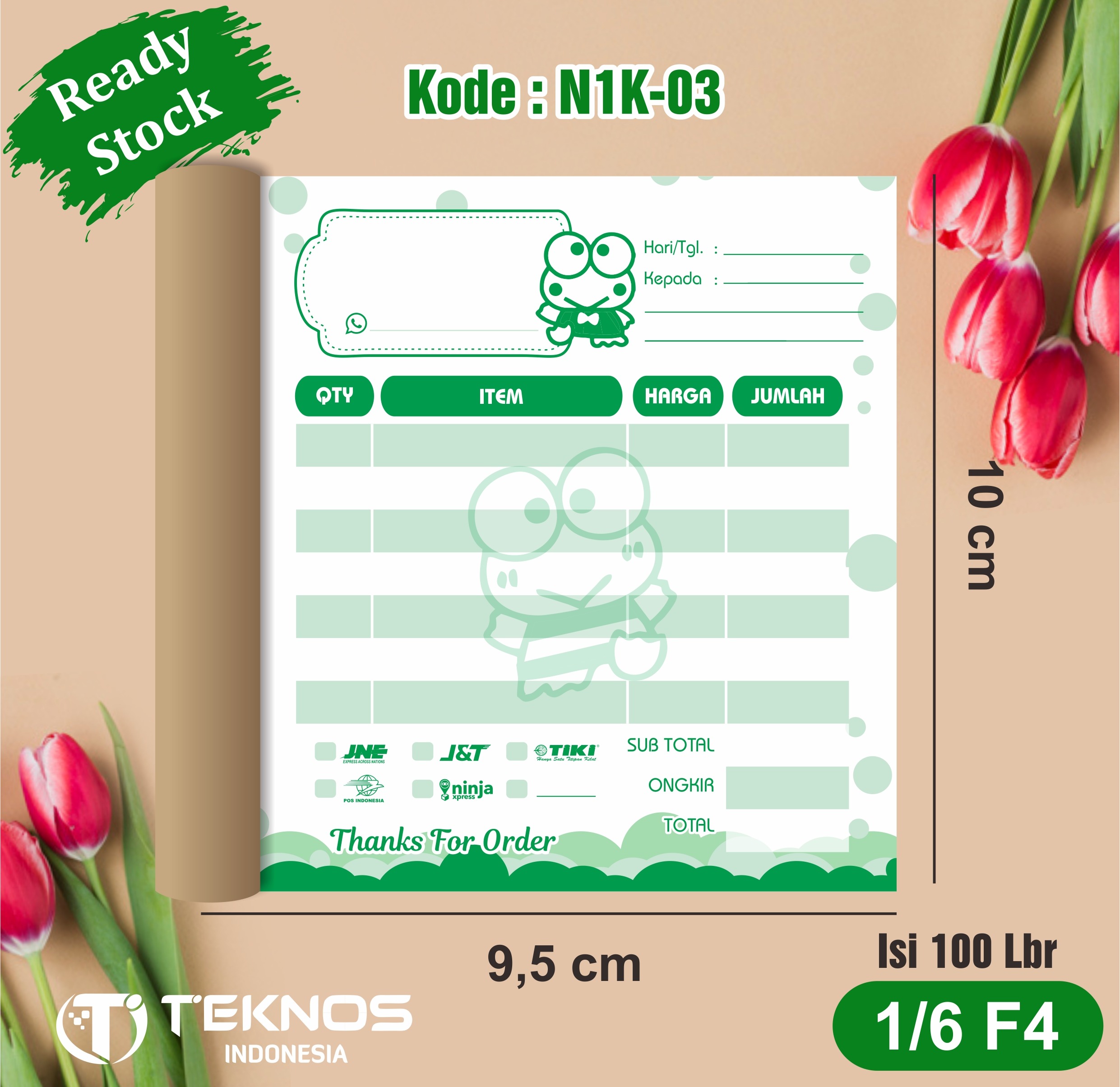 [100 lembar] NOTA OLSHOP KOSONGAN 1 PLY LUCU UNIK | Lazada Indonesia