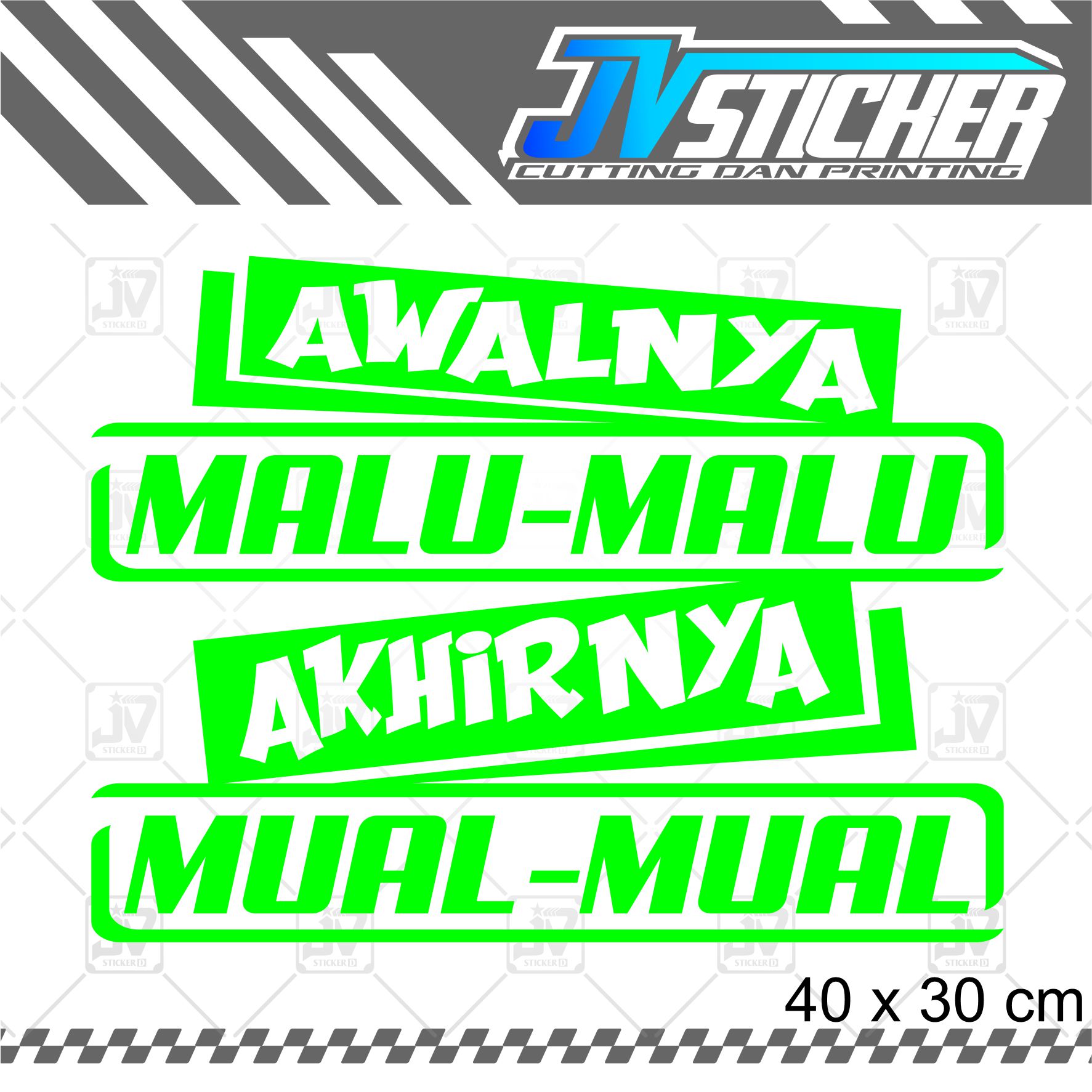 stiker awalnya malu malu akhirnya mual mual cutting sticker mobil murah ...