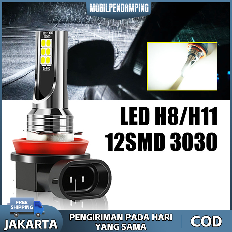 Lampu Led Fog Lamp Mobil H11 Dua Warna Selalu Cerah Putih + Cahaya Emas Lampu Mengemudi Bohlam ...