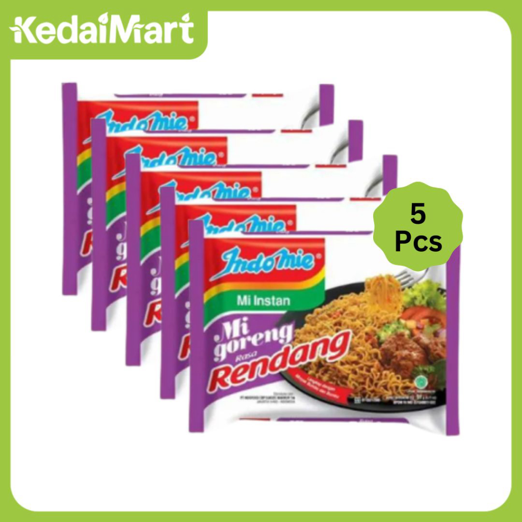 Paket Bundling Indomie Mie Instan Goreng Rasa Rendang Isi 5 Pcs ...