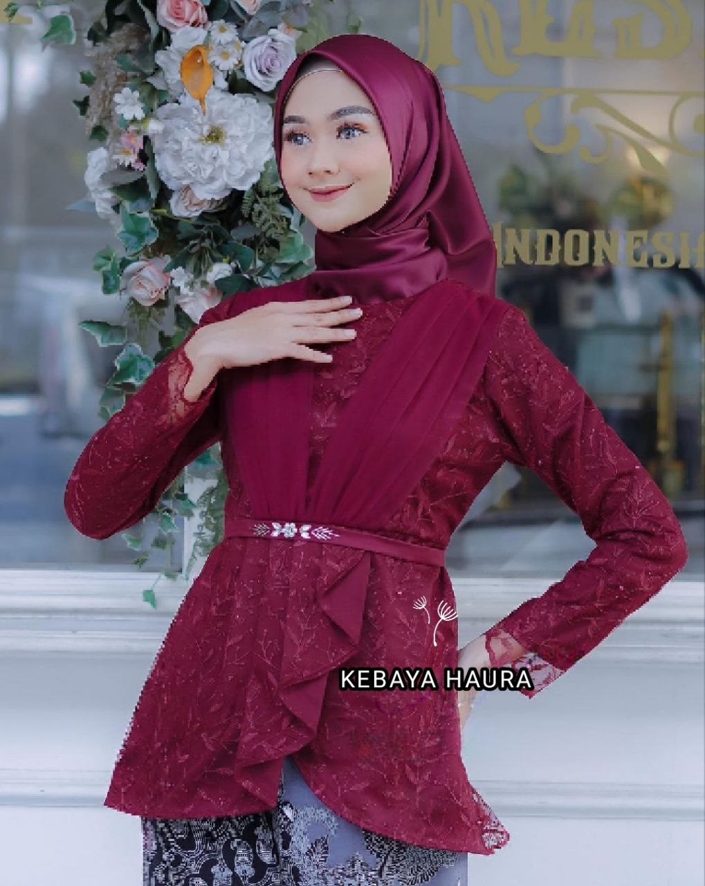 Kebaya Couple Aveena Marun, Kebaya, Kebaya couple, Couple kebaya Modern, Widbatik, Baju ...