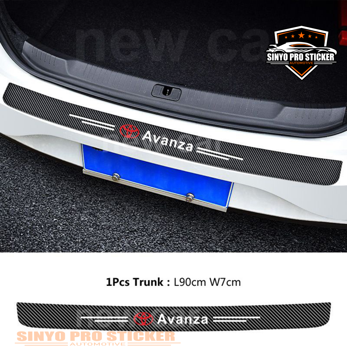 Toyota Avanza Sillplate Toyota Avanza stiker sticker carbon 3d Pengaman ...