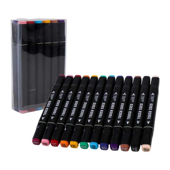 Touch CY-006 Spidol Dual Side Fine Art Marker 48 Color - Touch Set ...