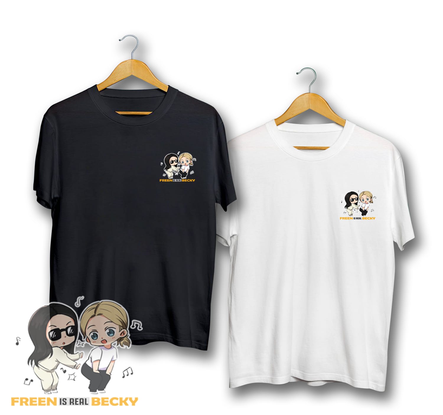 Kaos Freenbecky Chibi Freen Is Real Becky | T-Shirt Artist Thailand ...