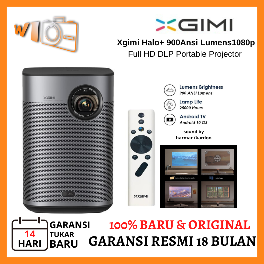 Xgimi Halo+ 900Ansi Lumens Halo Plus Full HD DLP Portable Projector ...