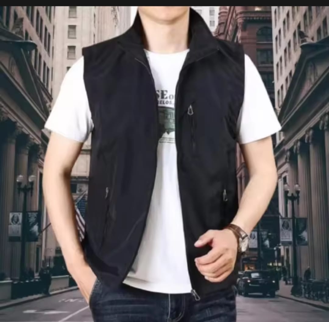 Rompi Pria Polos Simpel / Rompi Lapangan / Rompi kantoran / Rompi Motor ...