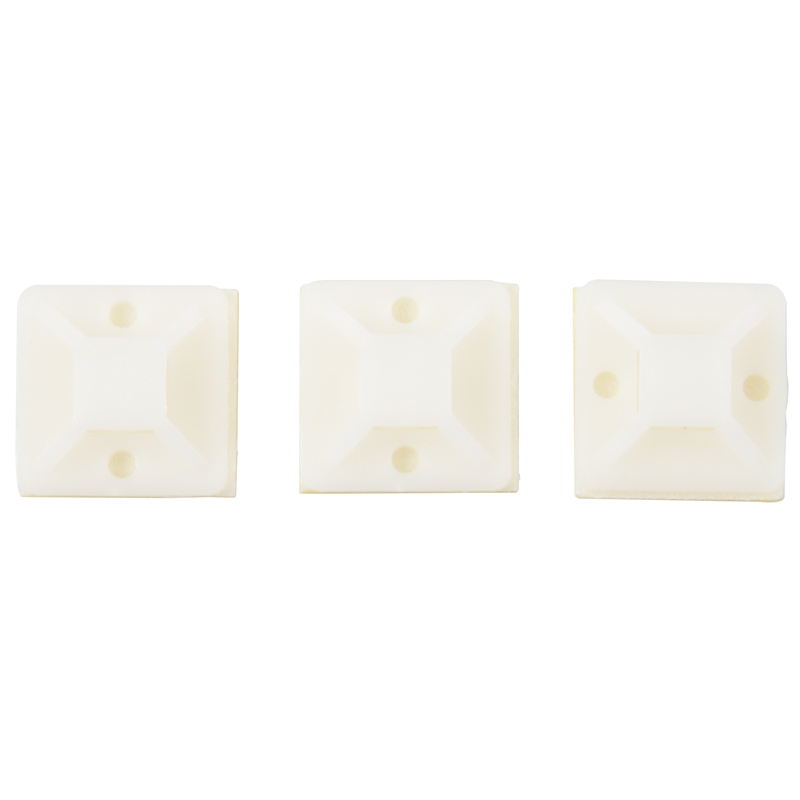 White Self Adhesive Cable Tie Mount Base Holder 100 Pcs - zhengfu1993 ...