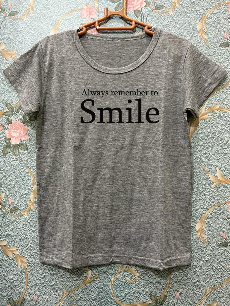 LOVE Fashion oblong tangan pendek polos spandek / dtf / smile ...