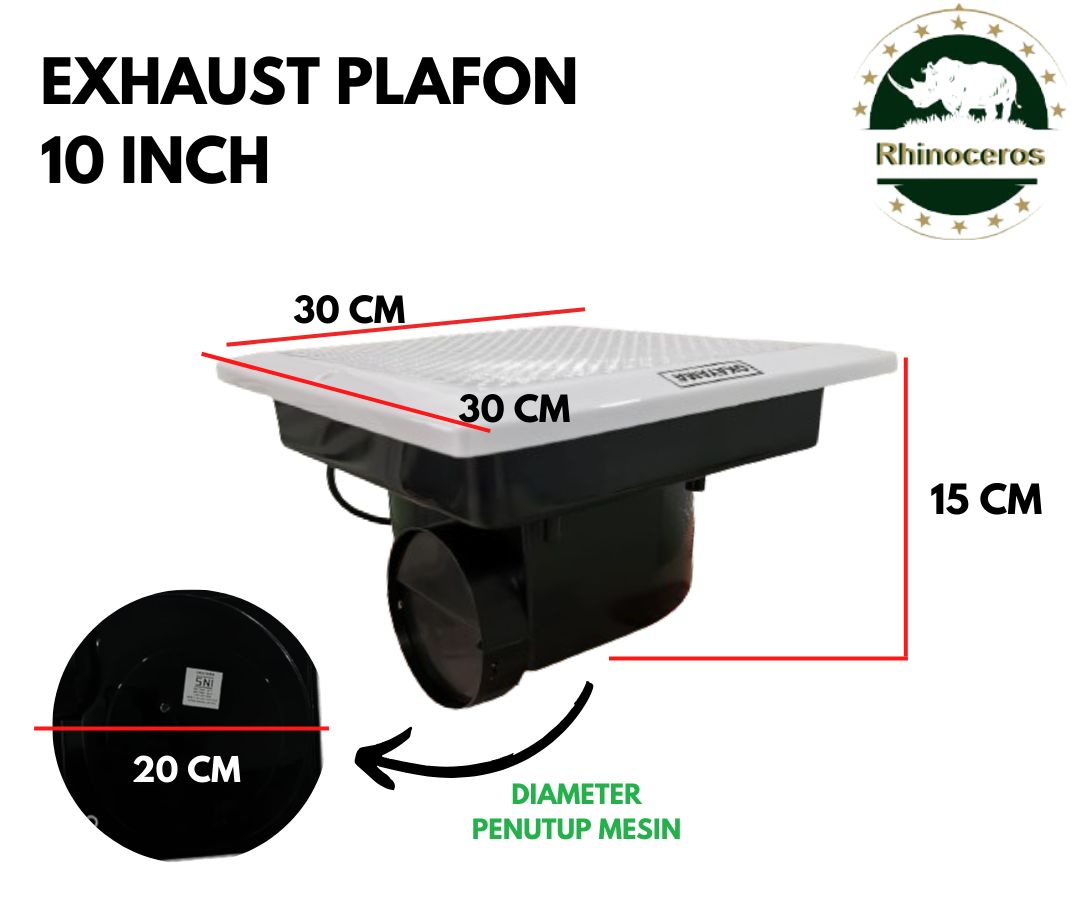 Exhaust Fan Plafon 10 Inchi Kipas Plafon 10 Inch Kipas Blower Hexos ...