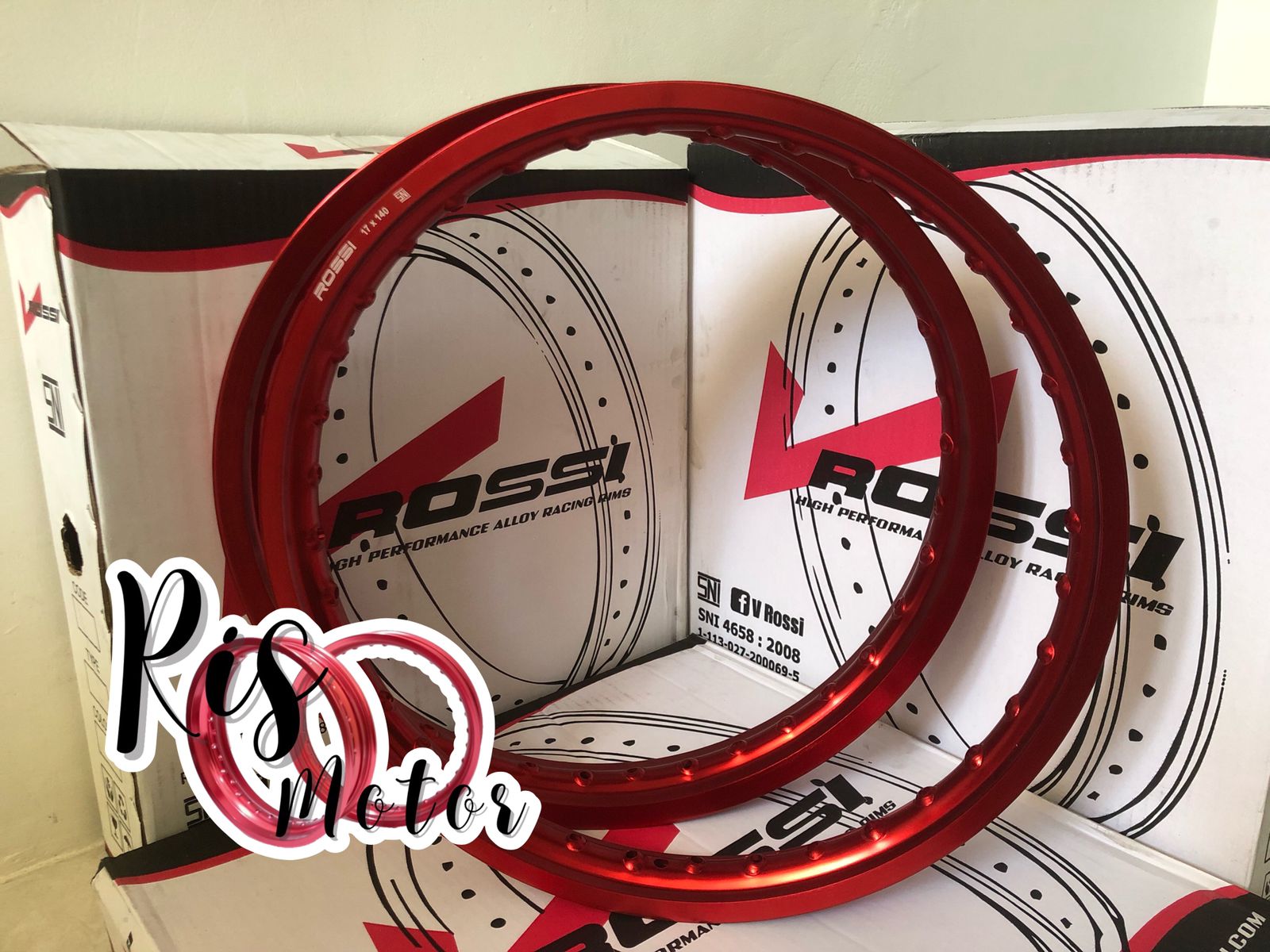 Velg Rossi Ring 17x140/140 Hole 36 HITAM GOLD SILVER BIRU MERAH UNGU ...