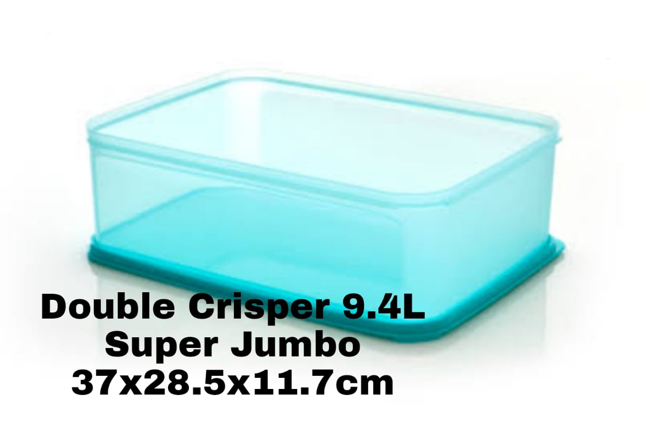 Tupperware DOUBLE CRISPER 9,4liter.. Box tempat penyimpanan makann ...