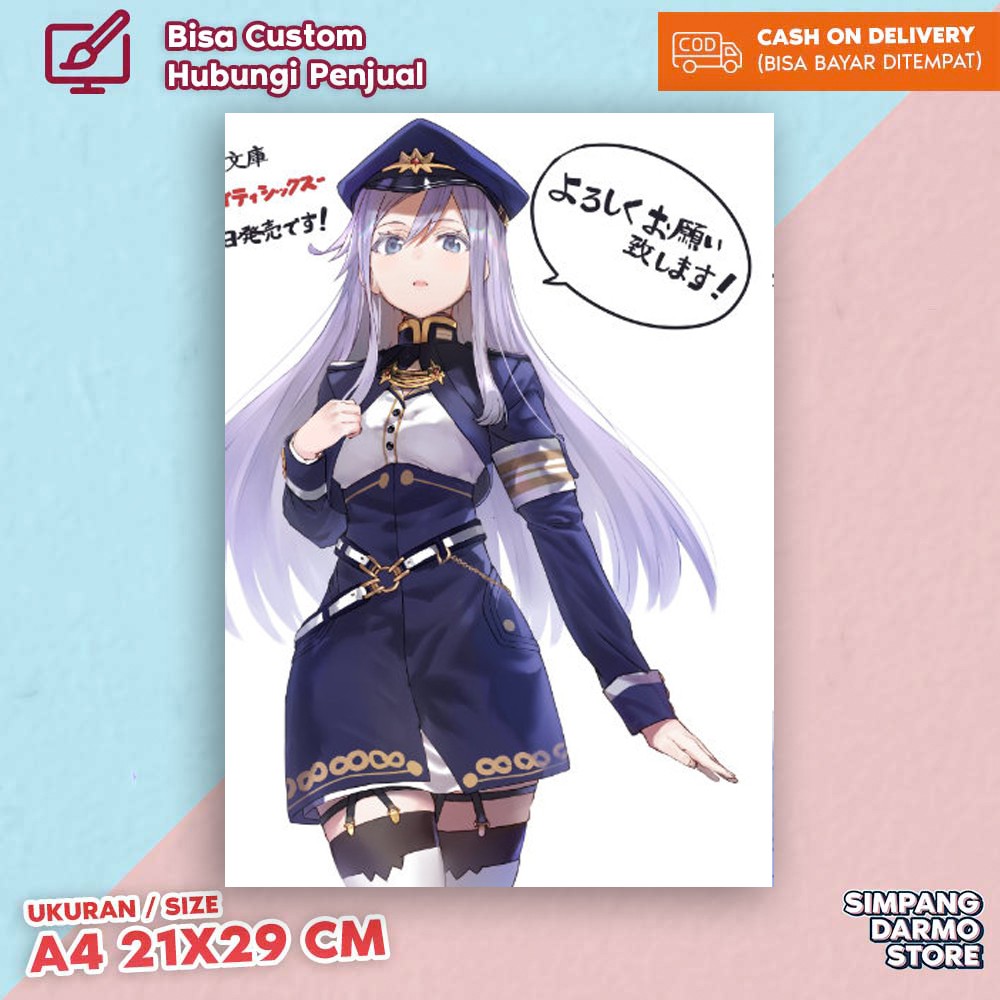 Poster 86 EIGHTY-SIX Shin Undertaker Lena Vladilena Milizé Ukuran A4 ...