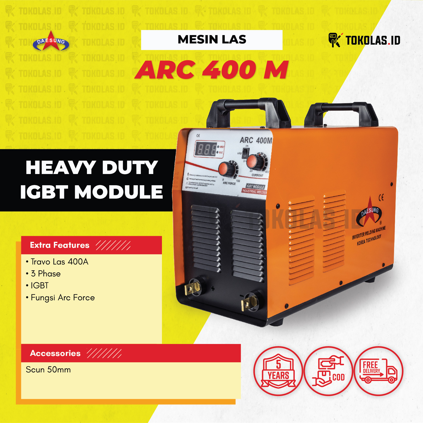 Mesin Travo Trafo Las MMA Stick Inverter Welding Daesung ARC 400 M IGBT ...