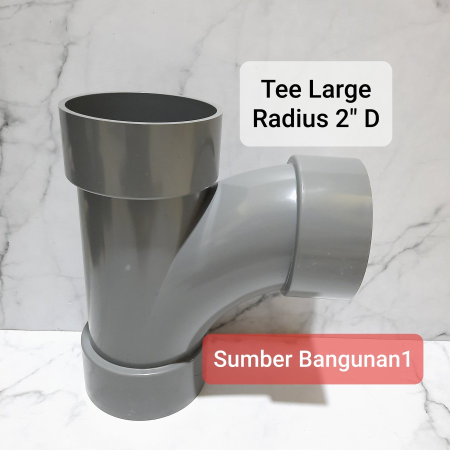 Tee Y way 2" Large radius 2 inch D sambungan pipa cabang 3 | Lazada ...