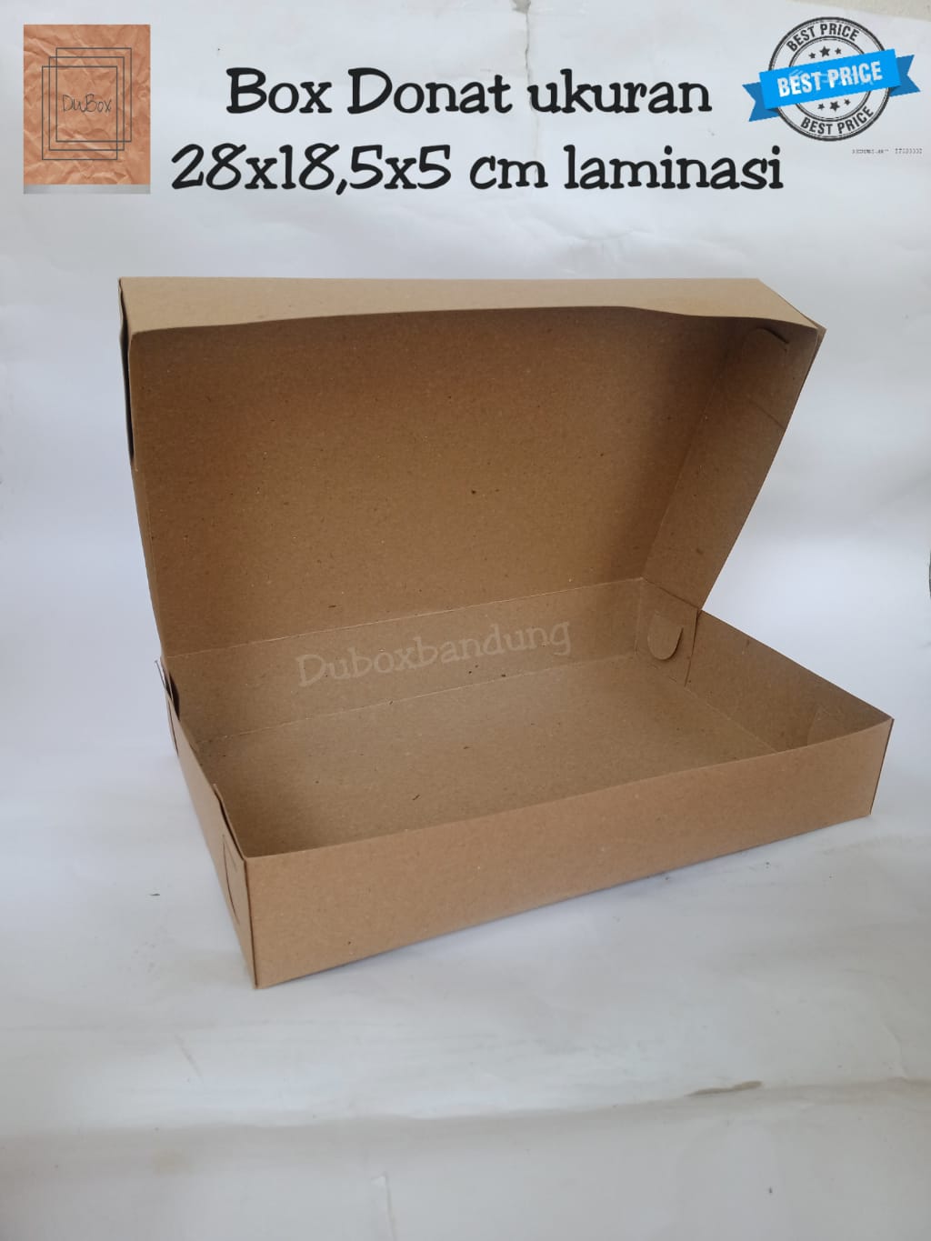 10pcs Box Donat Ukuran 28x18,5x5 cm Laminasi, Box untuk donat isi 6,Box ...
