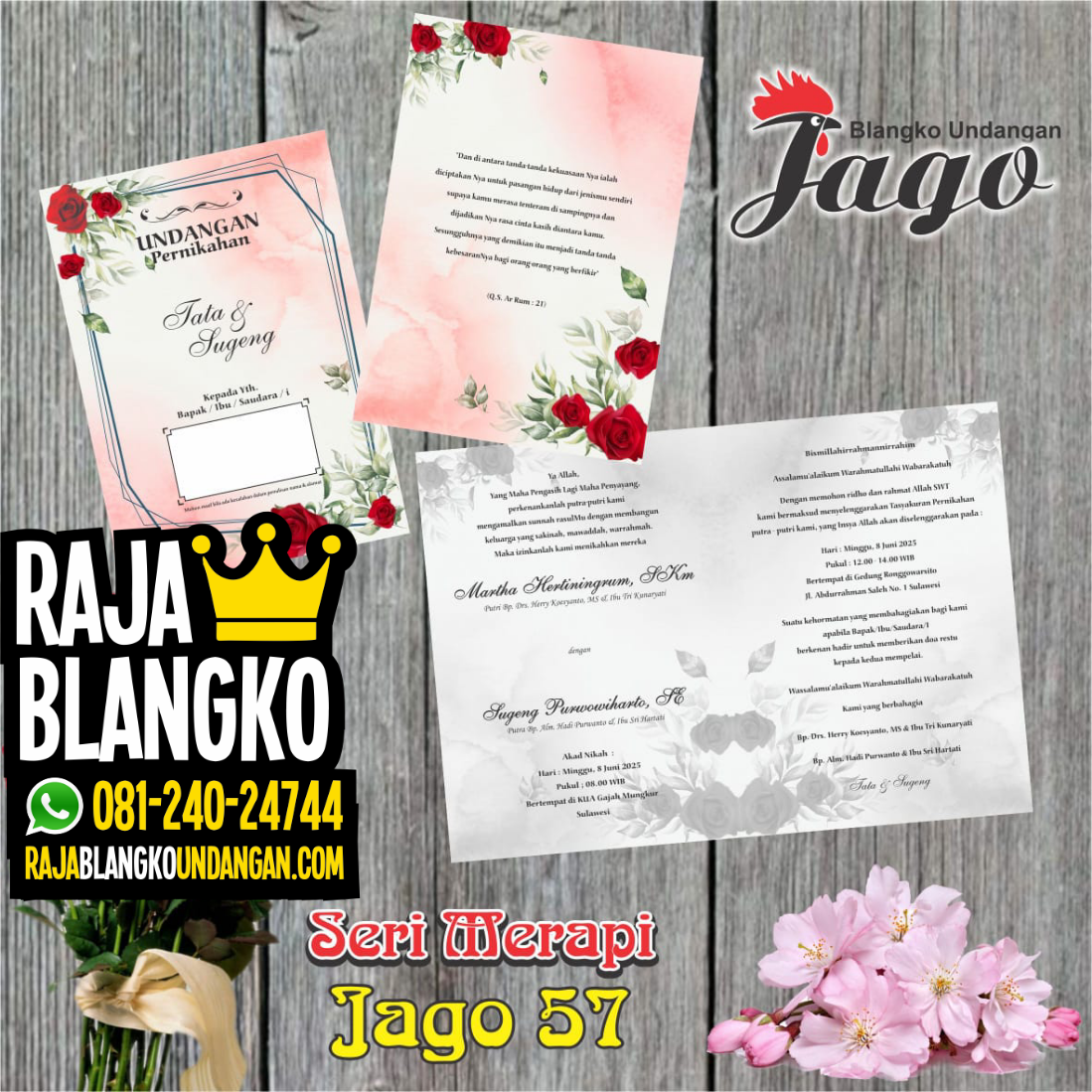 BLANGKO UNDANGAN JAGO 57 | RAJA UNDANGAN | Lazada Indonesia