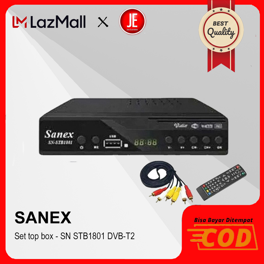 Set top box SANEX SN-STB 1801 / Receiver sinyal Digital DVB-T2 | Lazada ...