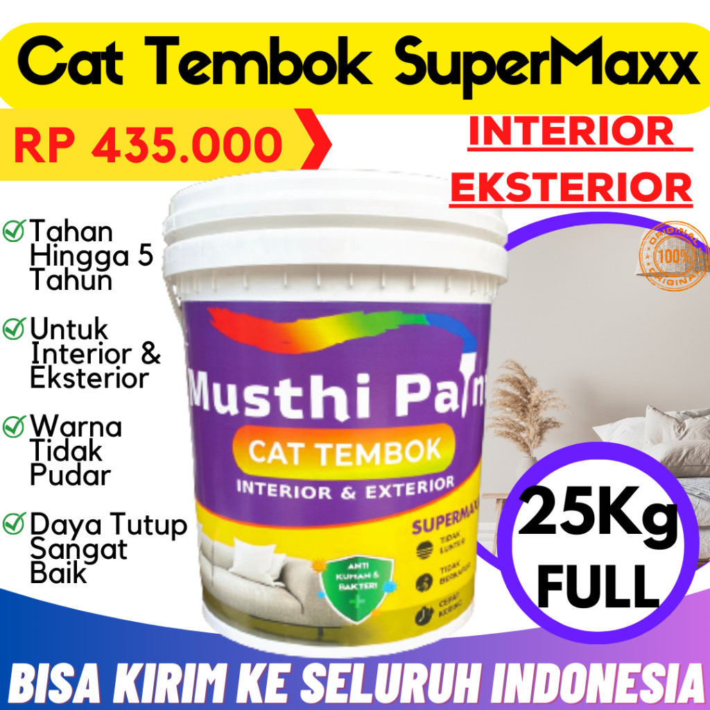 Cat Tembok Super Interior Musthi Paint 25kg Langsung Dari Pabrik ...