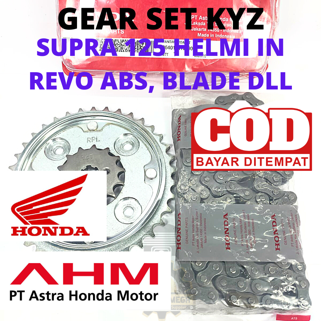 GEAR SET KYZ HONDA SUPRA 125 HELMI IN, BLADE, REVO ABS KUALITAS SANGAT ...