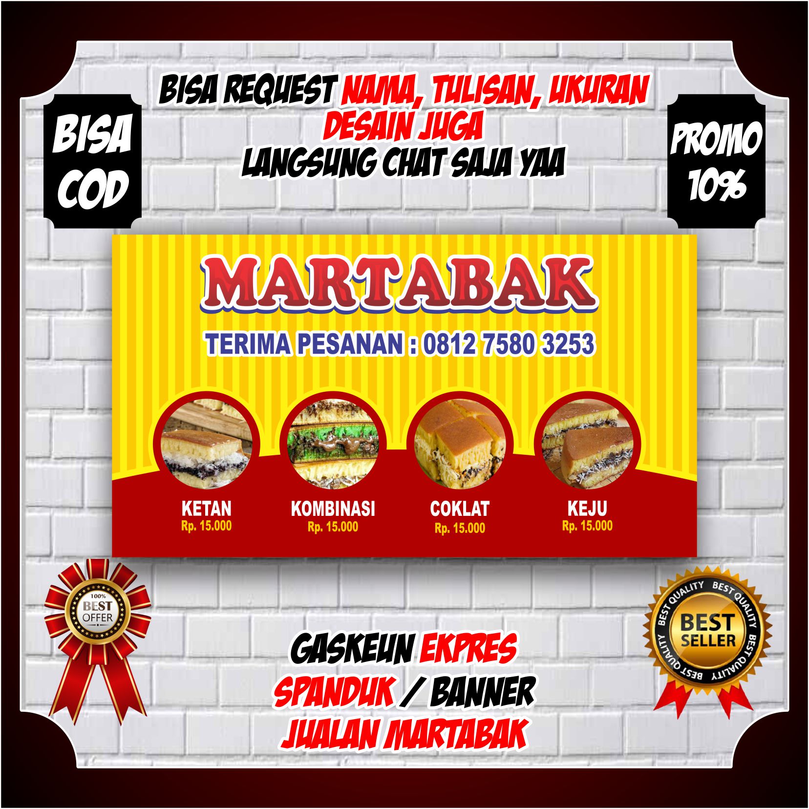 Spanduk Banner Martabak Keren Custome Berkualitas | Lazada Indonesia