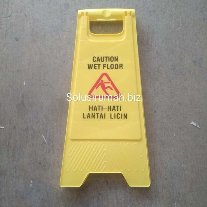 PAPAN TANDA KUNING AWAS LANTAI LICIN CAUTION SIGN WET FLOOR | Lazada ...