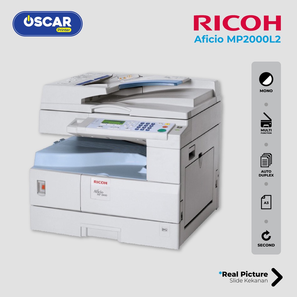Printer Mono Ricoh Aficio MP2000L2 Print Scan Copy A3 | Lazada Indonesia