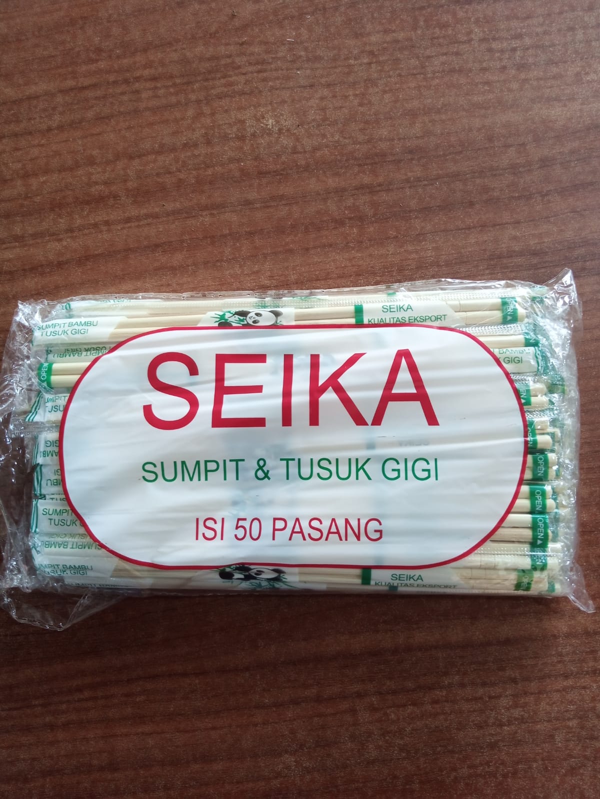 Sumpit kayu sumpit bambu sumpit mie bukan sumpit korea berkualitas merk seika 50 pasang bonus ...