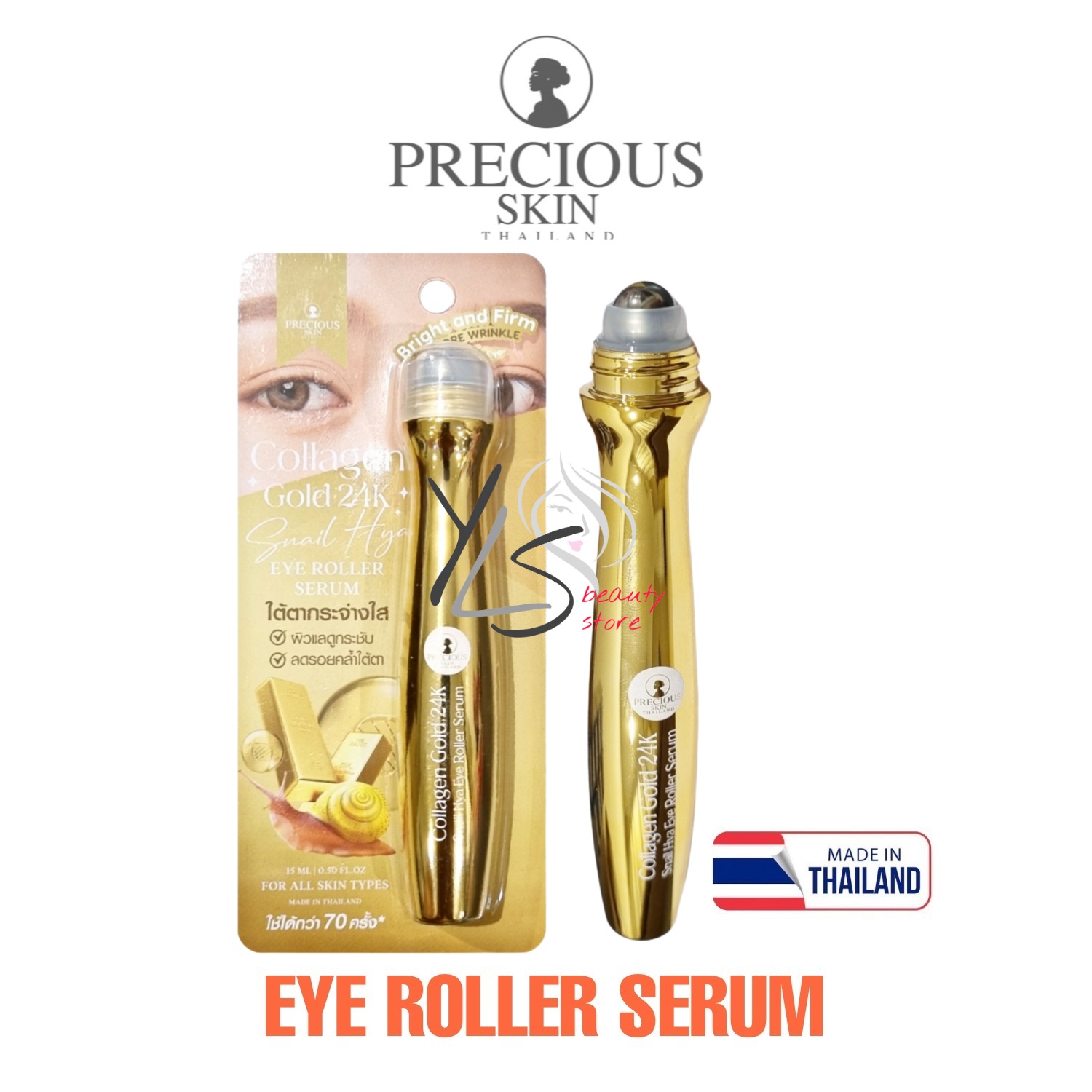PRECIOUS SKIN COLLAGEN GOLD 24K SNAIL HYA EYE ROLLER SERUM - SERUM KANTONG MATA PANDA ORIGINAL ...
