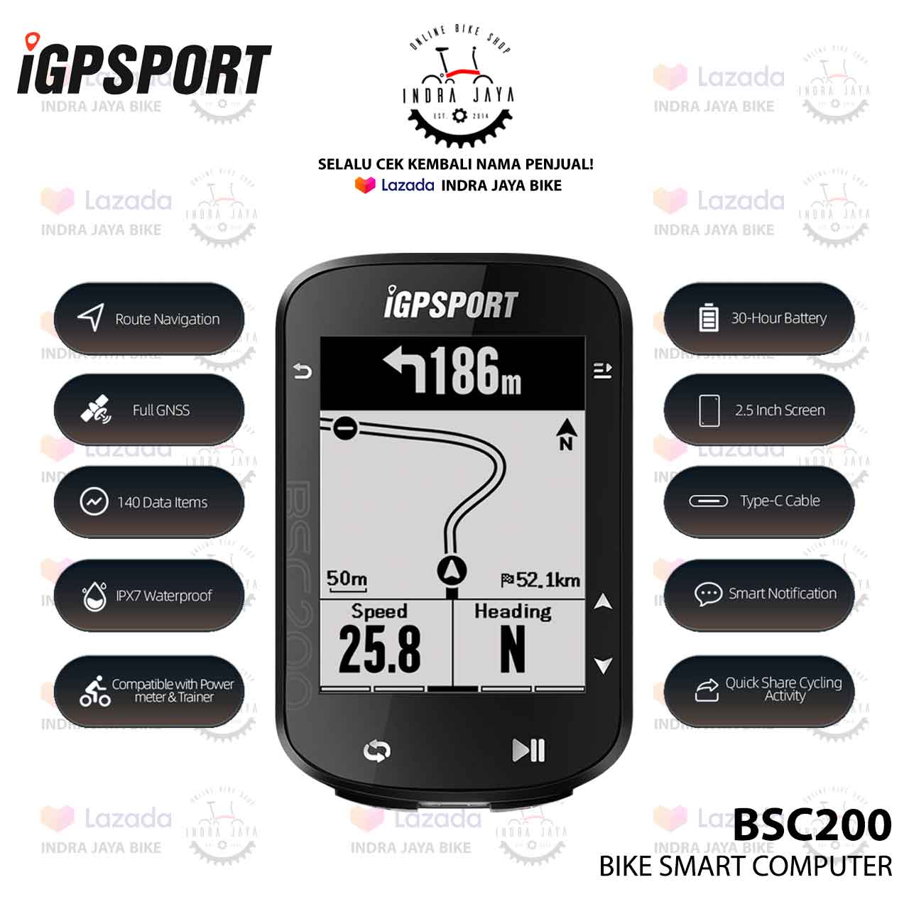 iGPSPORT - BSC200 BIKE SMART COMPUTER | Lazada Indonesia