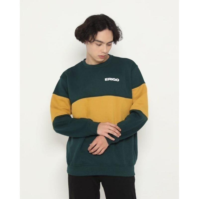CREWNECK STRIPE ERIGO / SWEATSHIRT ERIGO STRIPE HENZIE EMERALD / ERIGO ...