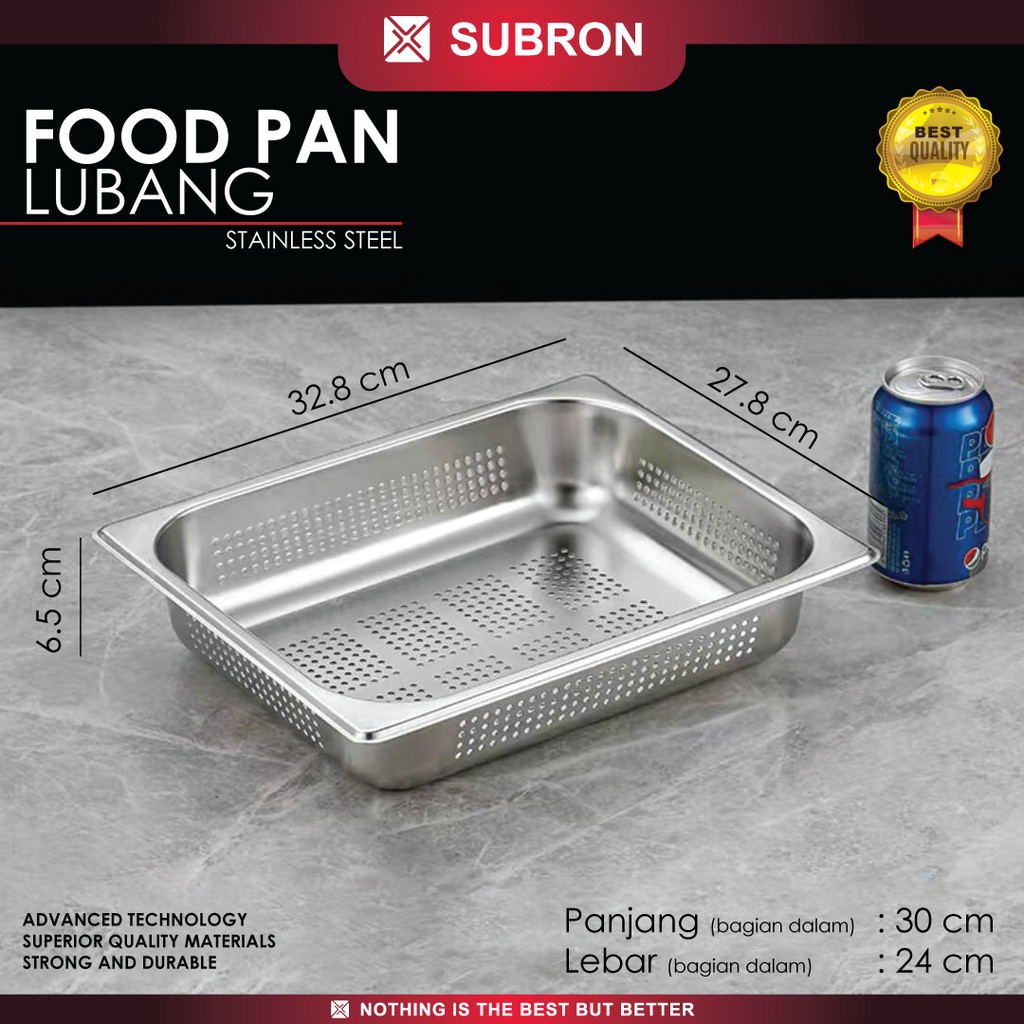 SUBRAON Gastronom Food Pan LUBANG 1/2 ke dalam 6.5cm wadah penyimpan ...