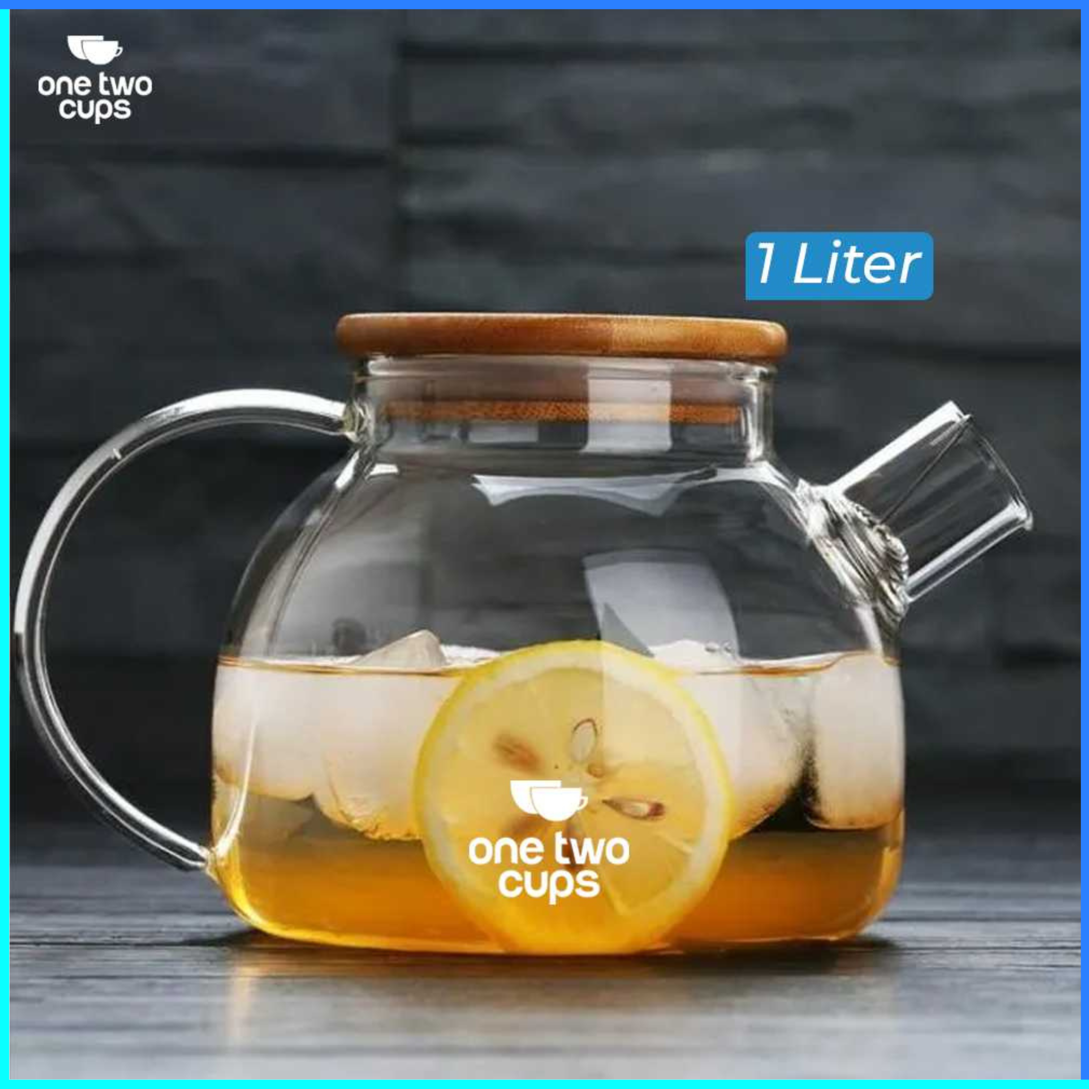 COD One Two Cups Teko Pitcher Teh Chinese Teapot Maker Glass 1L BR 384 ...