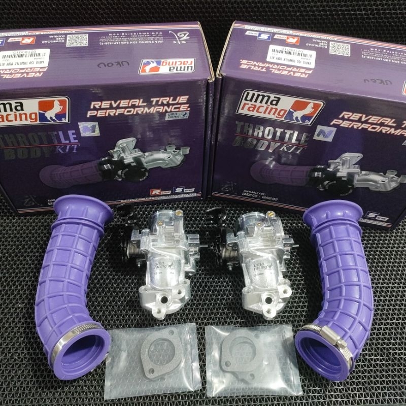 THROTTLE BODY UMA RACING ATAU TB PLUS KARET INTER KE FILTER BUAT MOTOR ...