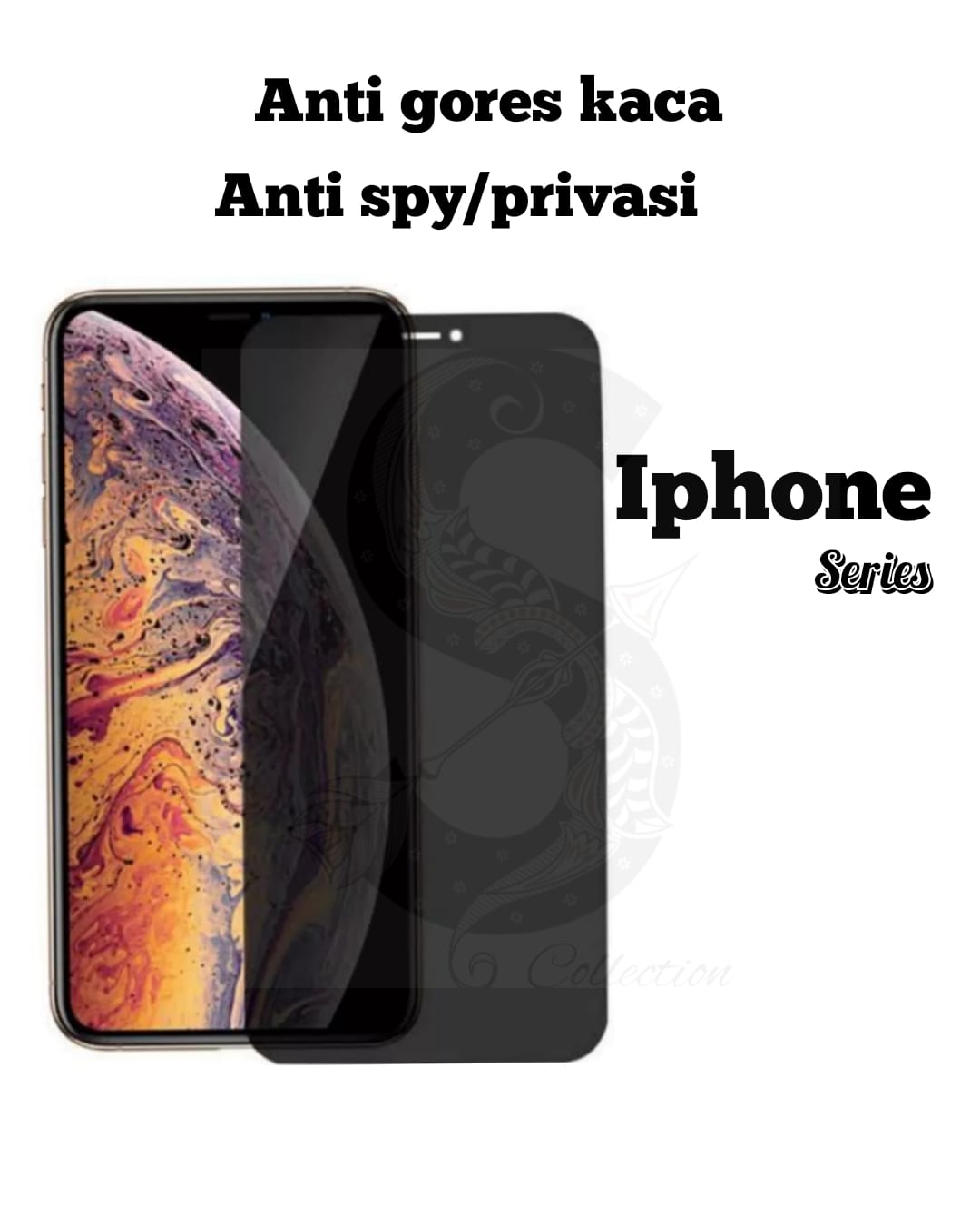 ANTI GORES KACA BLACK MATTE IP 6 6S 6 PLUS 6S PLUS 7 7 PLUS 8 8PLUS ...