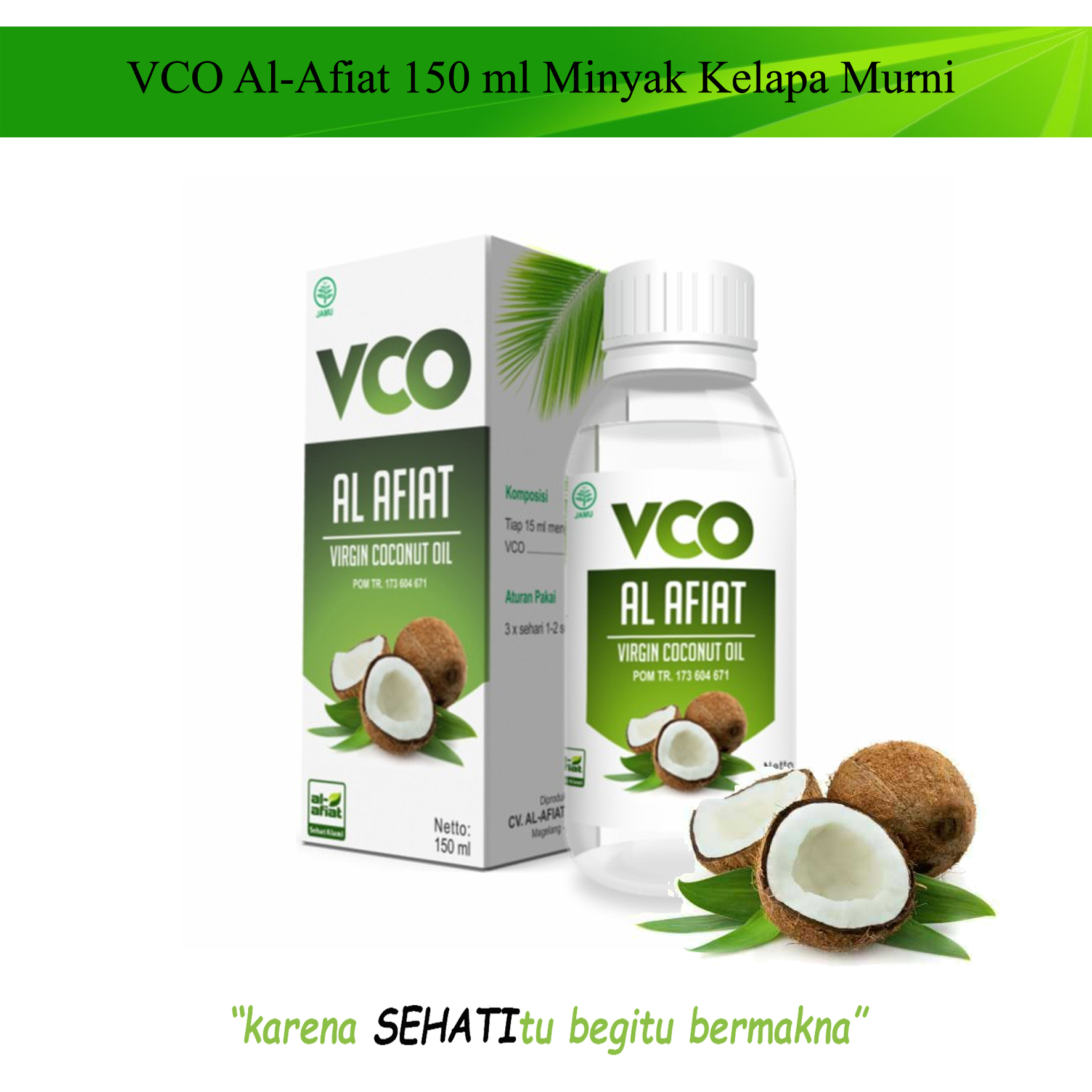VCO Al Afiat Virgin Coconut Oil Minyak Kelapa Murni | Lazada Indonesia