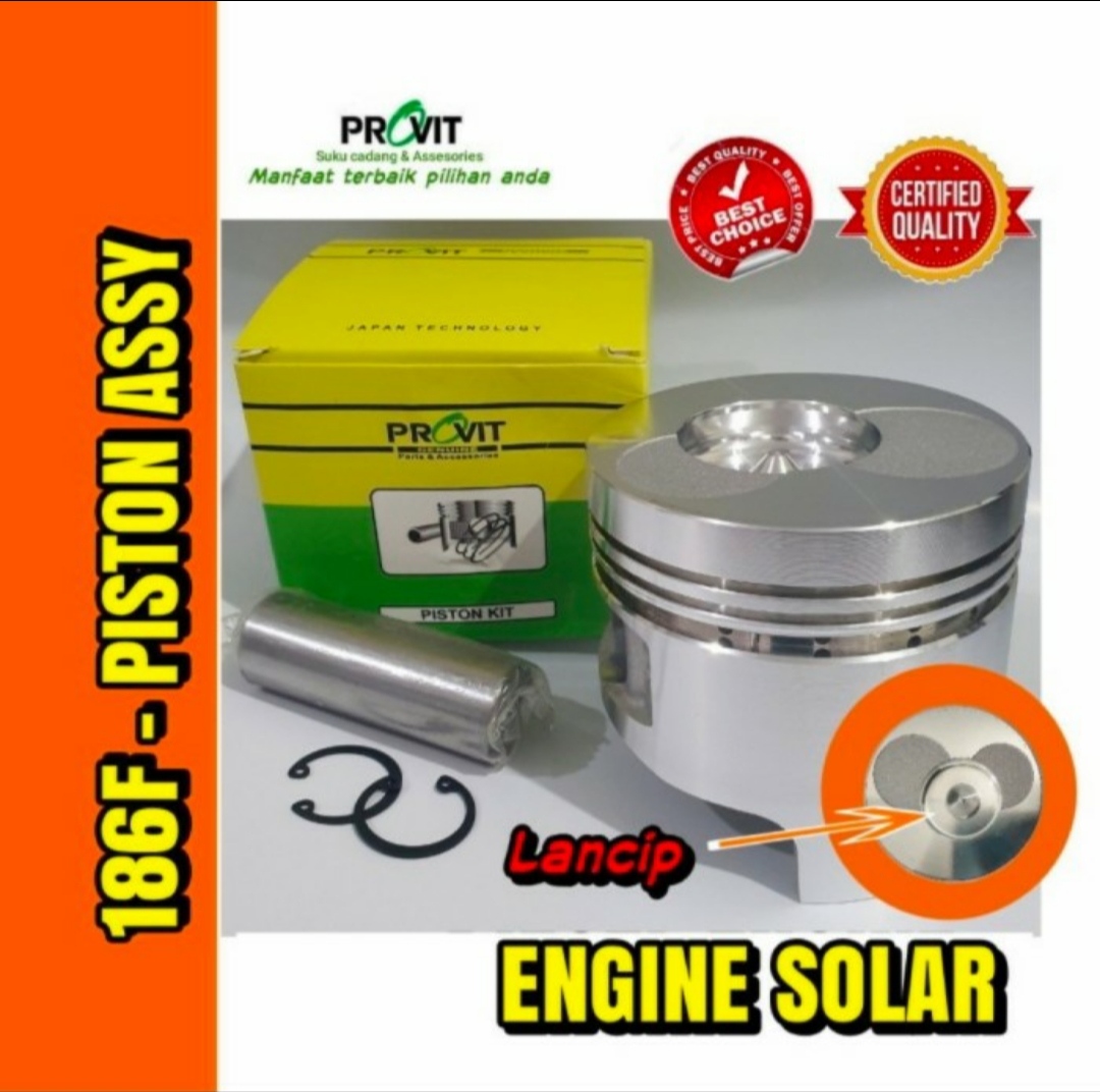 186F PISTON ASSY LENGKAP + RING GENSET SILENT MESIN SOLAR | Lazada ...
