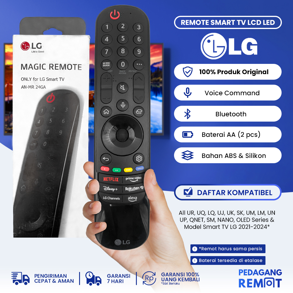 Magic Remote Smart TV LG AN-MR24GA Original / Magic Remote LG AN MR24GA MR 24 GA MR24 MR23 MR22 ...