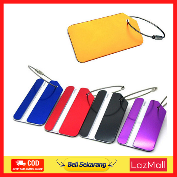 Luggage Name Tag Koper / HEBA Name Tag Tas Koper Aluminum / Gantungan ...
