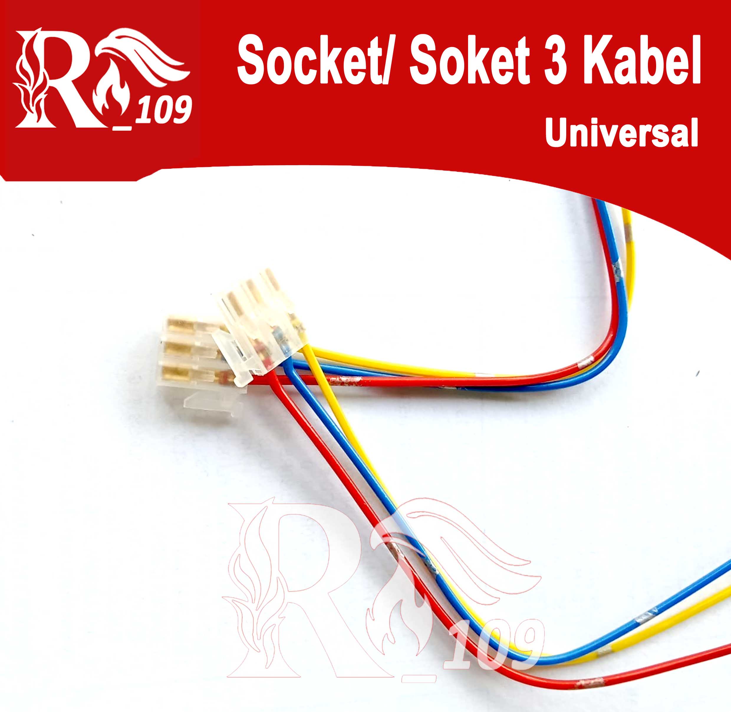 Socket/Soket 3 Kaki/Pin/Kabel Honda/Yamaha/Suzuki/Tombol Klakson ...
