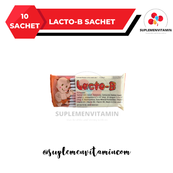Lacto b / Lacto-B Suplemen Probiotik Bayi - Kemasan isi 10 Sachet ...