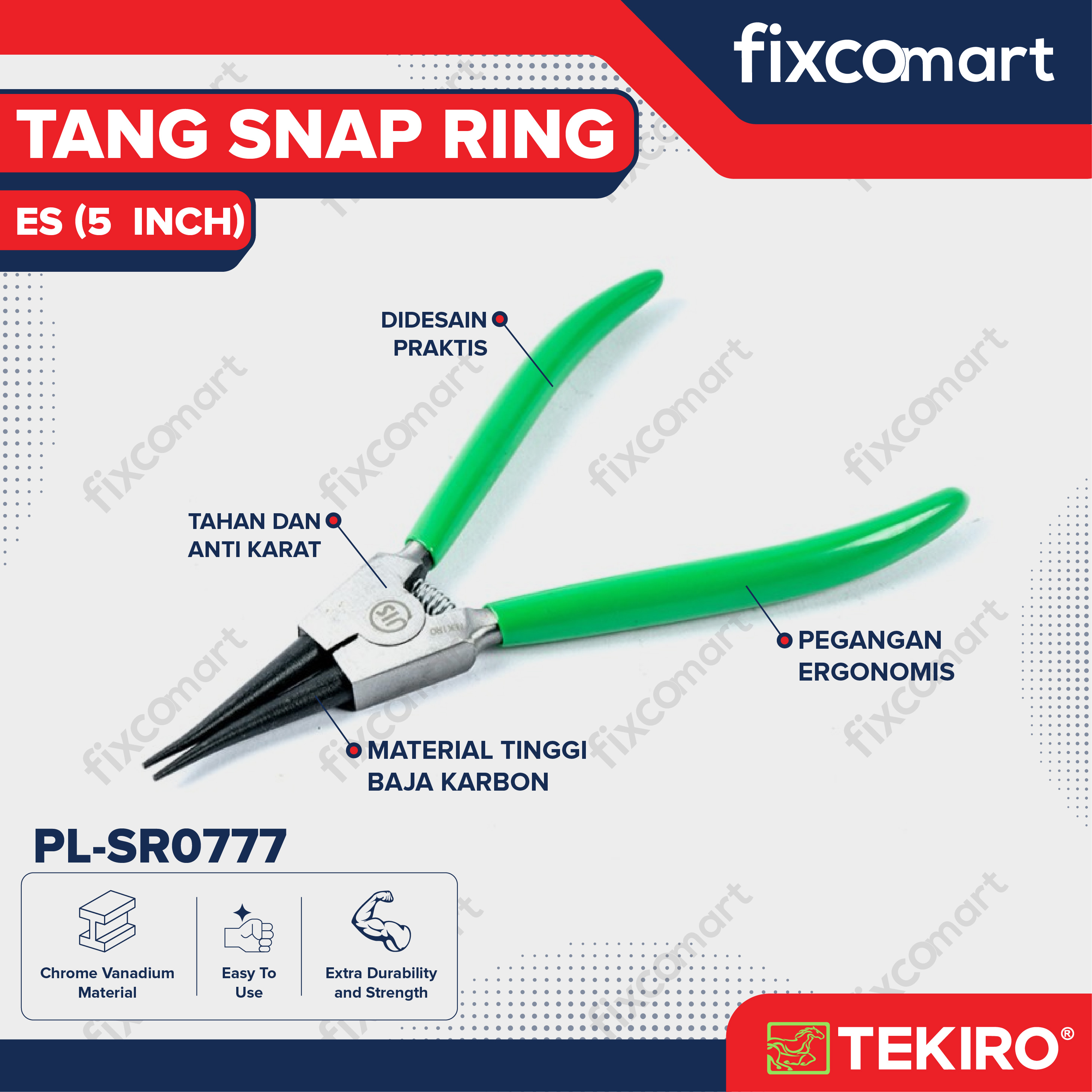 Tekiro Tang Snap Ring ES 5 Inch / Snap Ring Buka Lurus | Lazada Indonesia