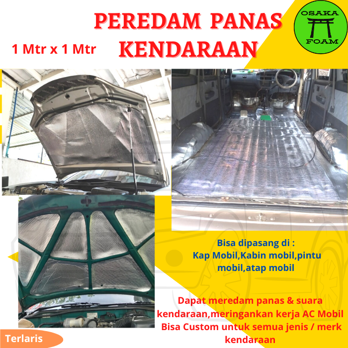 Peredam Panas kap mesin mobil 10mm x 1 M x 1 M ruang oven,panel,genset ...
