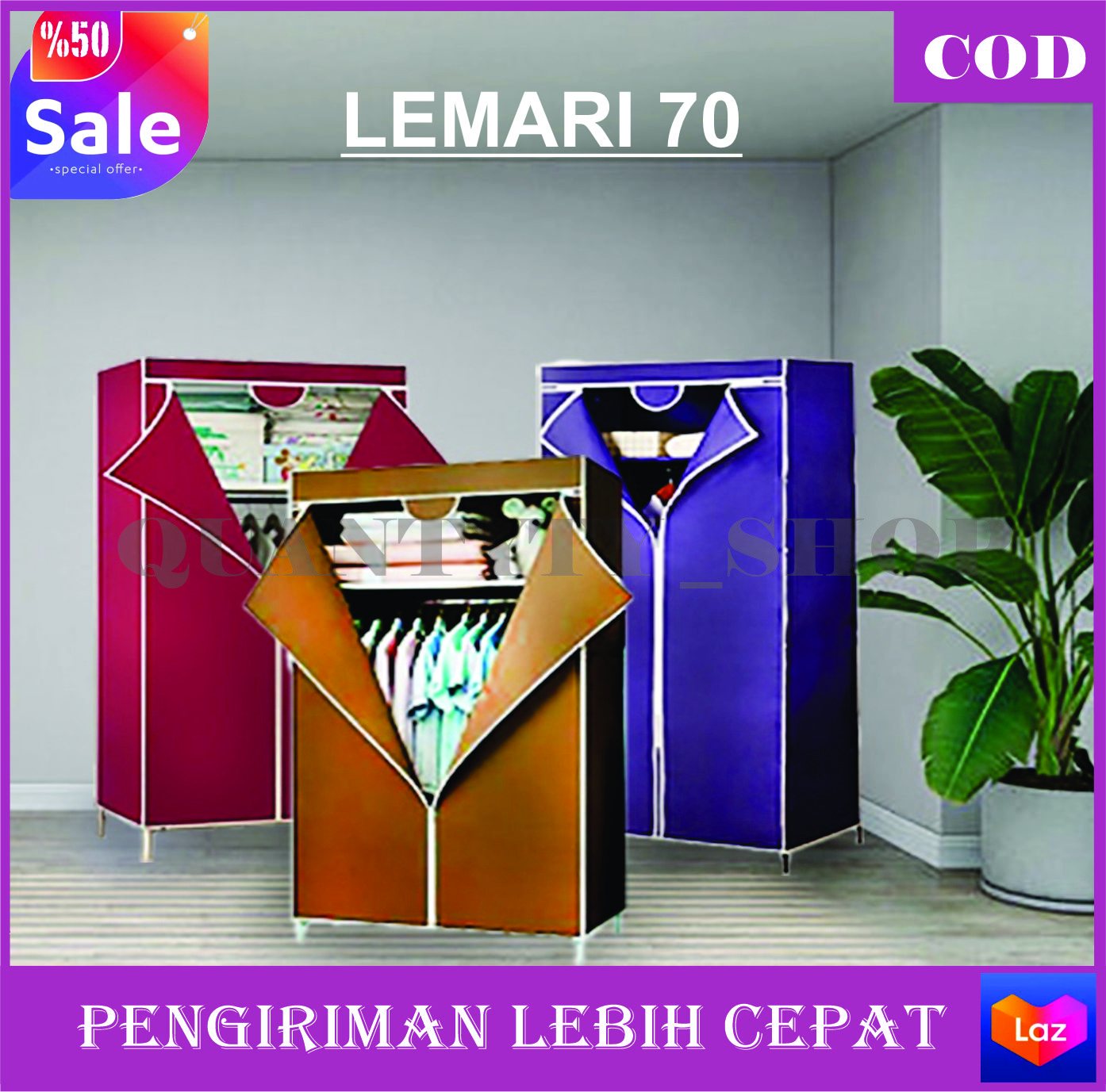 TURUN HARGA ( COD ) Lemari Pakaian 2 Sisi Motif / Lemari Baju ...