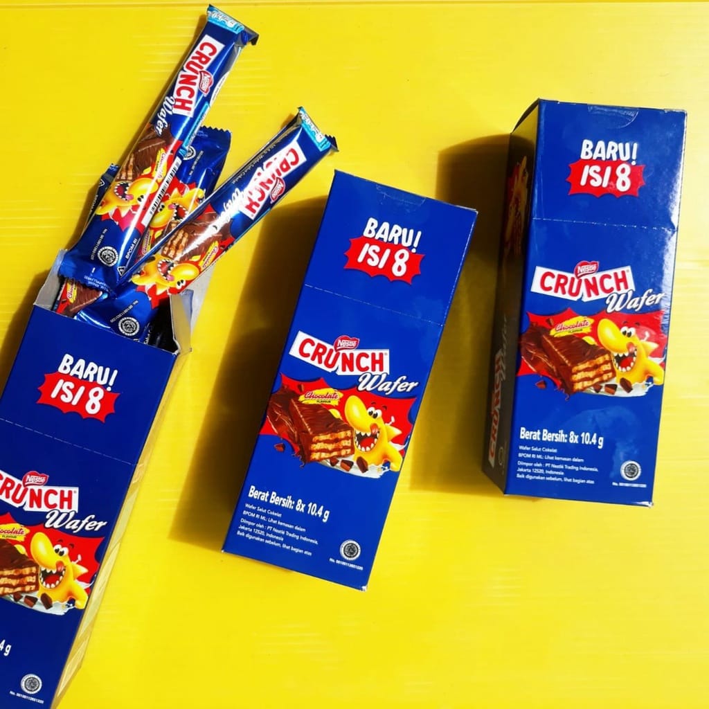 Nestle Crunch Wafer Chocolate Box isi 8pcs | Lazada Indonesia