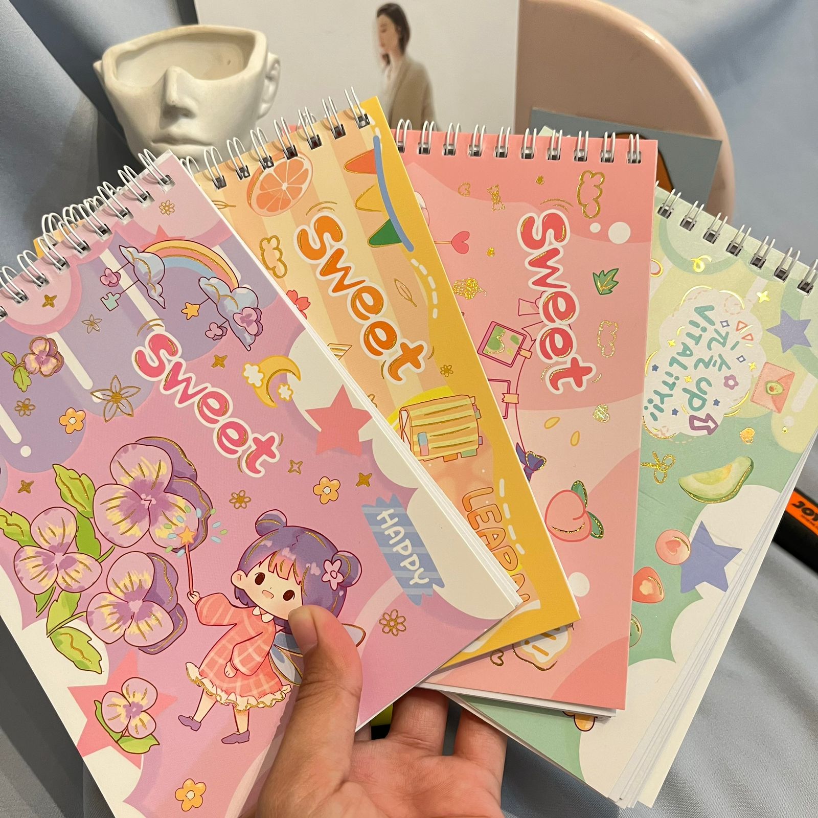 Paket Buku Sticker 20 Lembar SENMU Spiral 25 x 12 cm - MOTIF SWEET MASU ...