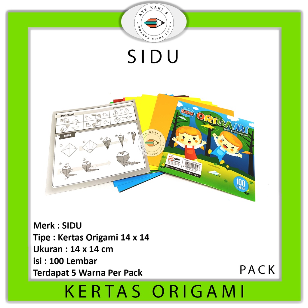 SIDU - Kertas Origami 14 x 14 cm Berwarna - Pack | Lazada Indonesia