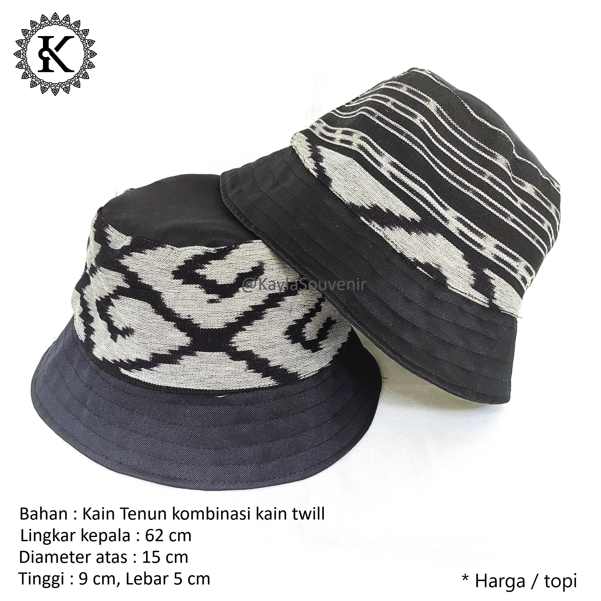 Topi Bucket Tenun / Topi Bucket Hat Tenun - Kain Etnik | Lazada Indonesia