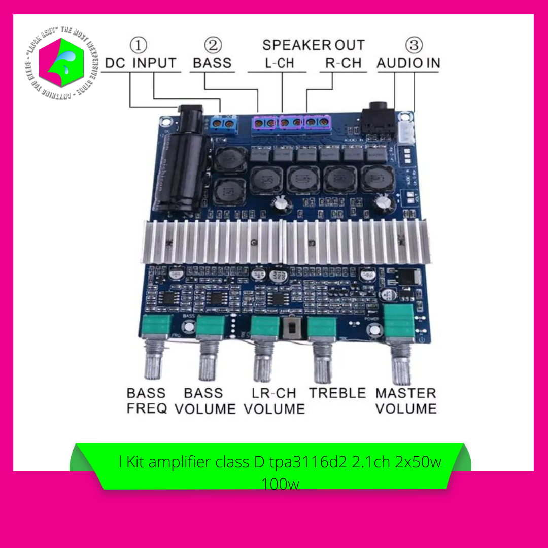 Kit amplifier class D tpa3116d2 2.1ch 2x50w 100w | Lazada Indonesia