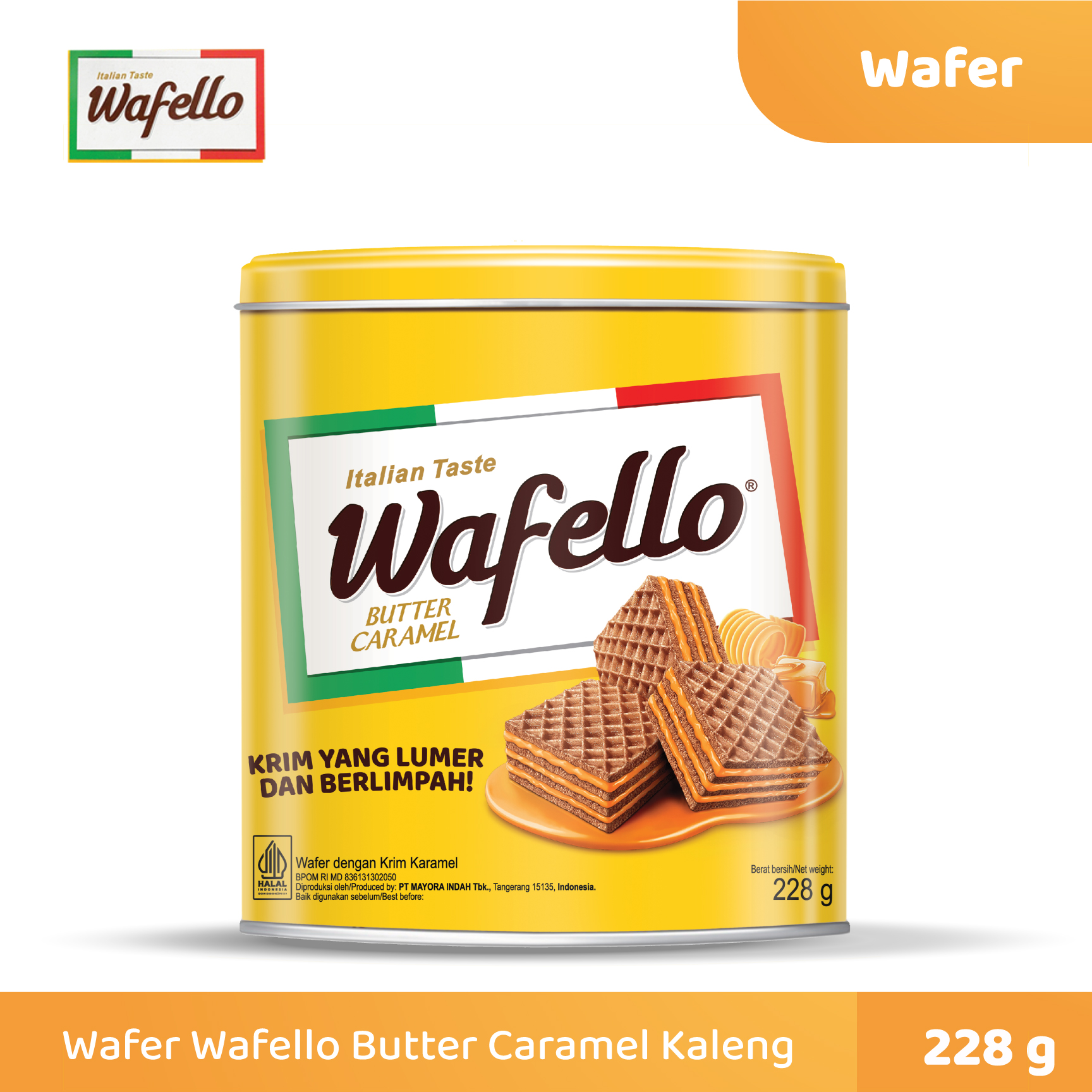 Roma Wafello Wafer Italia Caramel Kaleng 228gr | Lazada Indonesia