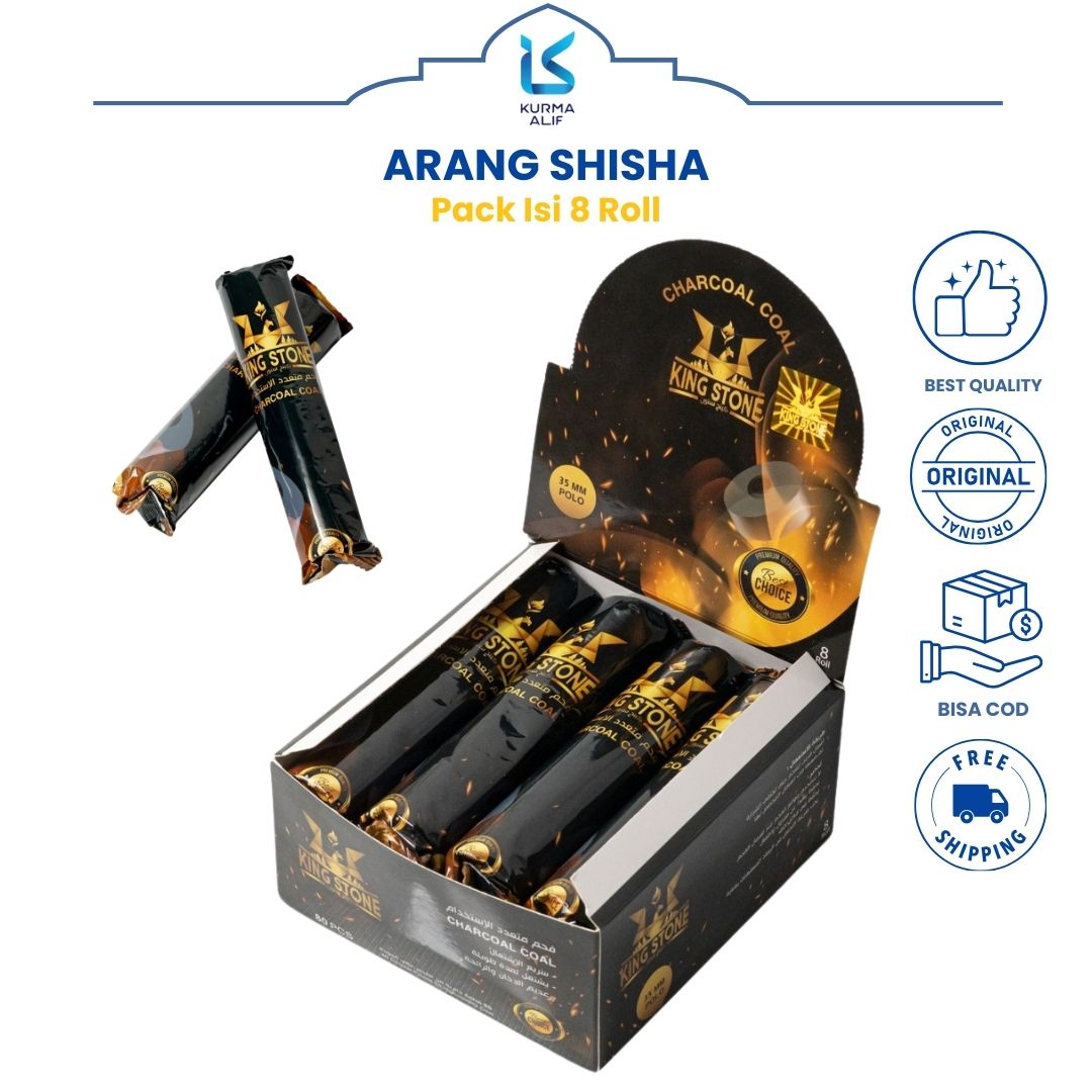 Arang Briket Magic King Stone Charcoal BOX Isi 8 Roll / Arang Super ...